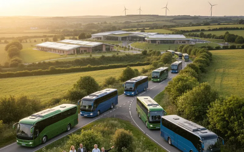 Why Businesses Are Going Green with Group Coach Hire - A Class Coach Hire